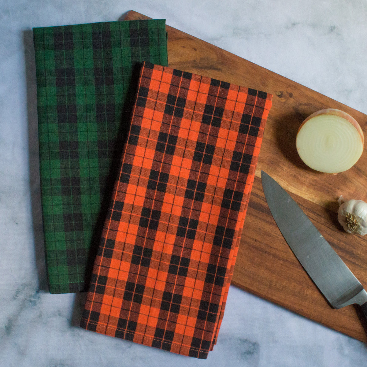 Plaid Seasonal Colors Tea Towels — Dunroven House, Inc.