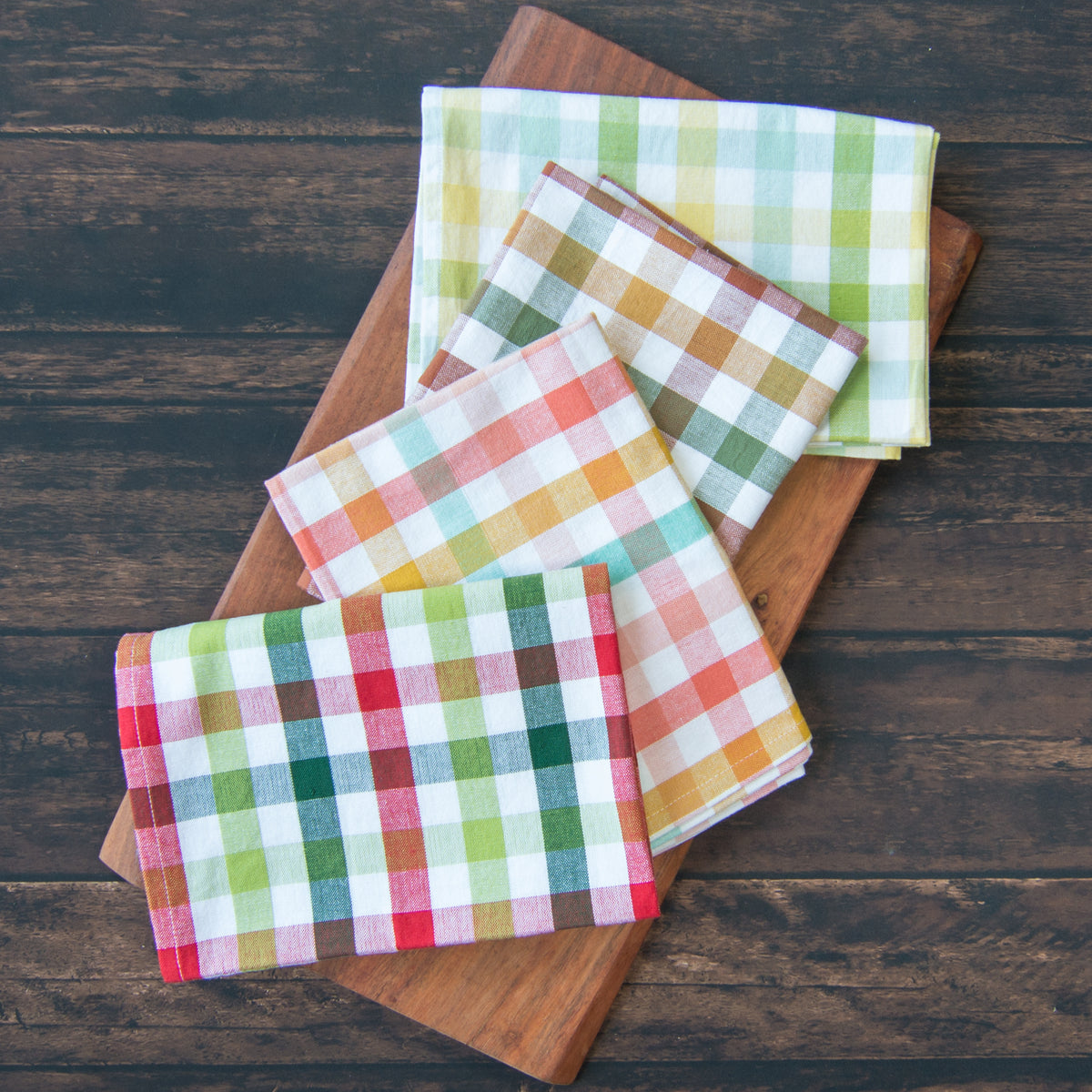 Tri Color Plaid Tea Towels — Dunroven House, Inc.